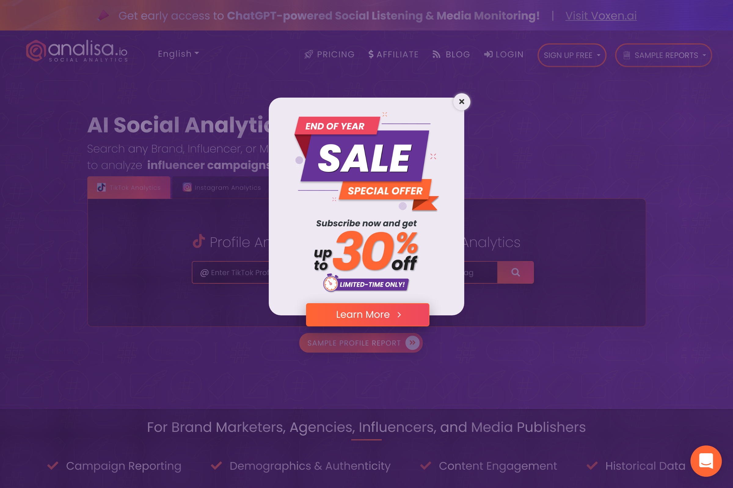 Analisa.io - AI-powered social analytics for social media profiles and hashtags. | Jim's AI ...