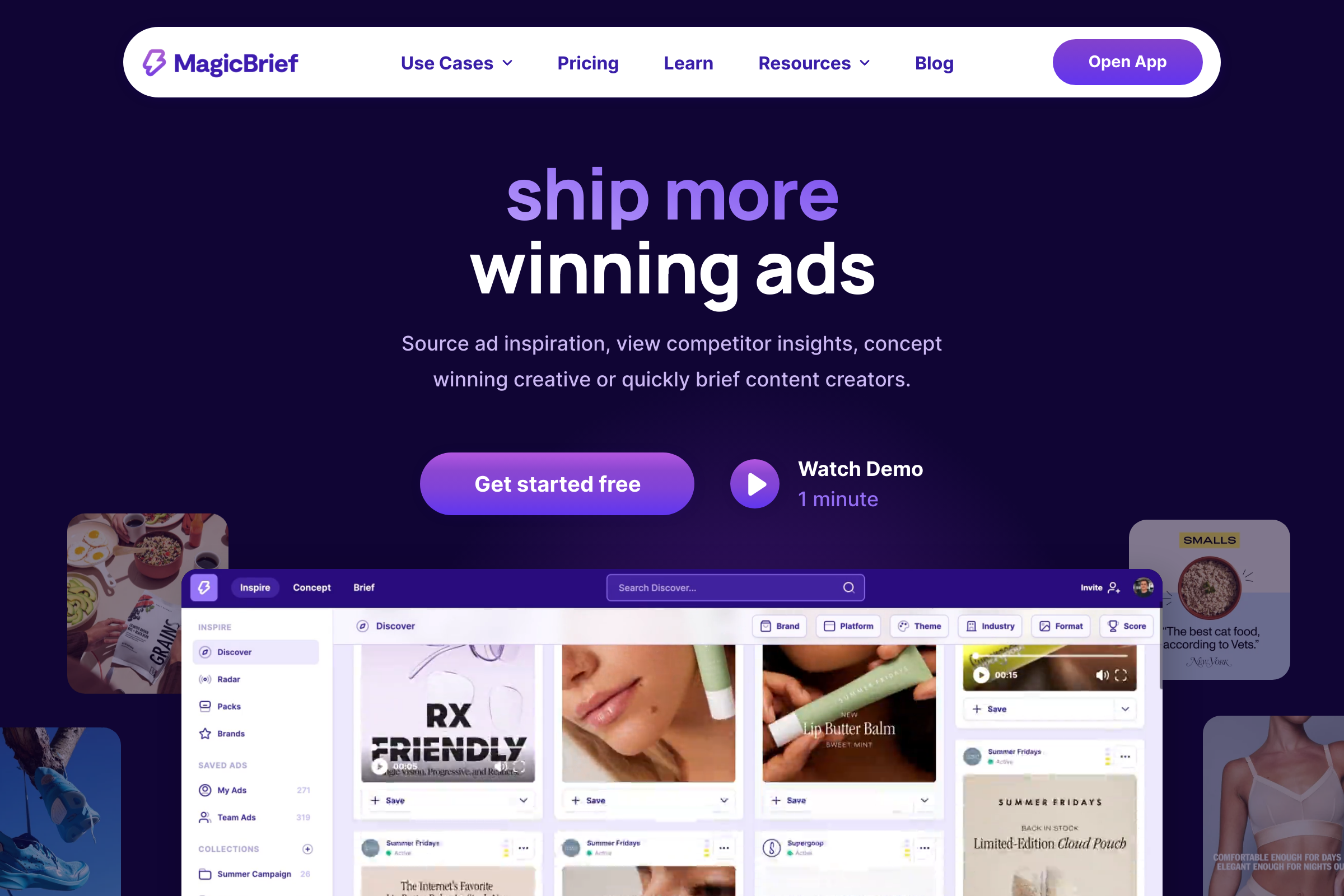 MagicBrief - Creative ad toolset with AI video analysis | Jim's AI Tools Directory