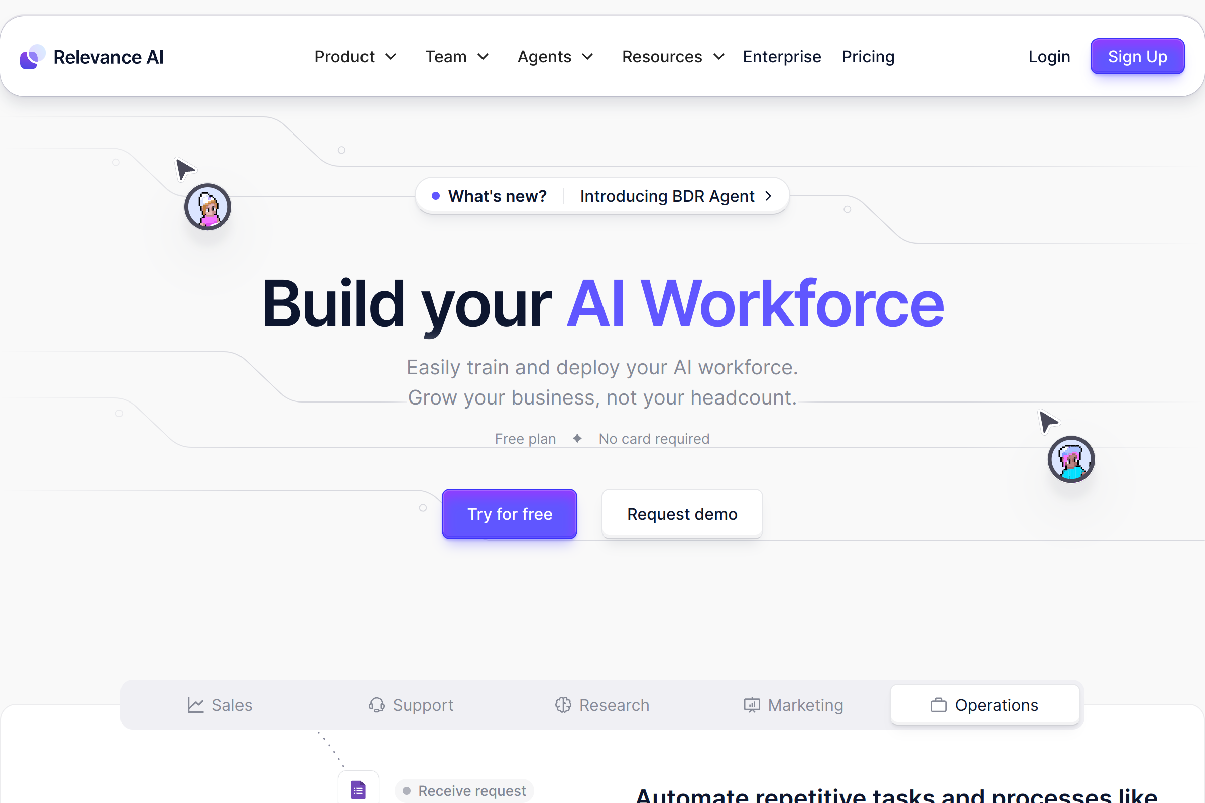 RelevanceAI - Build and deploy a No-Code AI workforce. | Jim's AI Tools Directory